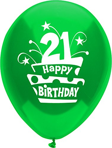 PartyMate Printed Latex Balloons, 8-Count, Colors may vary