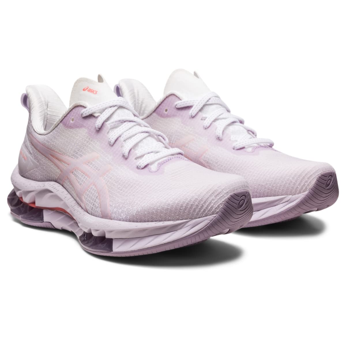 ASICS Women's GEL-KINSEI BLAST LE 2 Running Shoes, 7.5, WHITE/PAPAYA