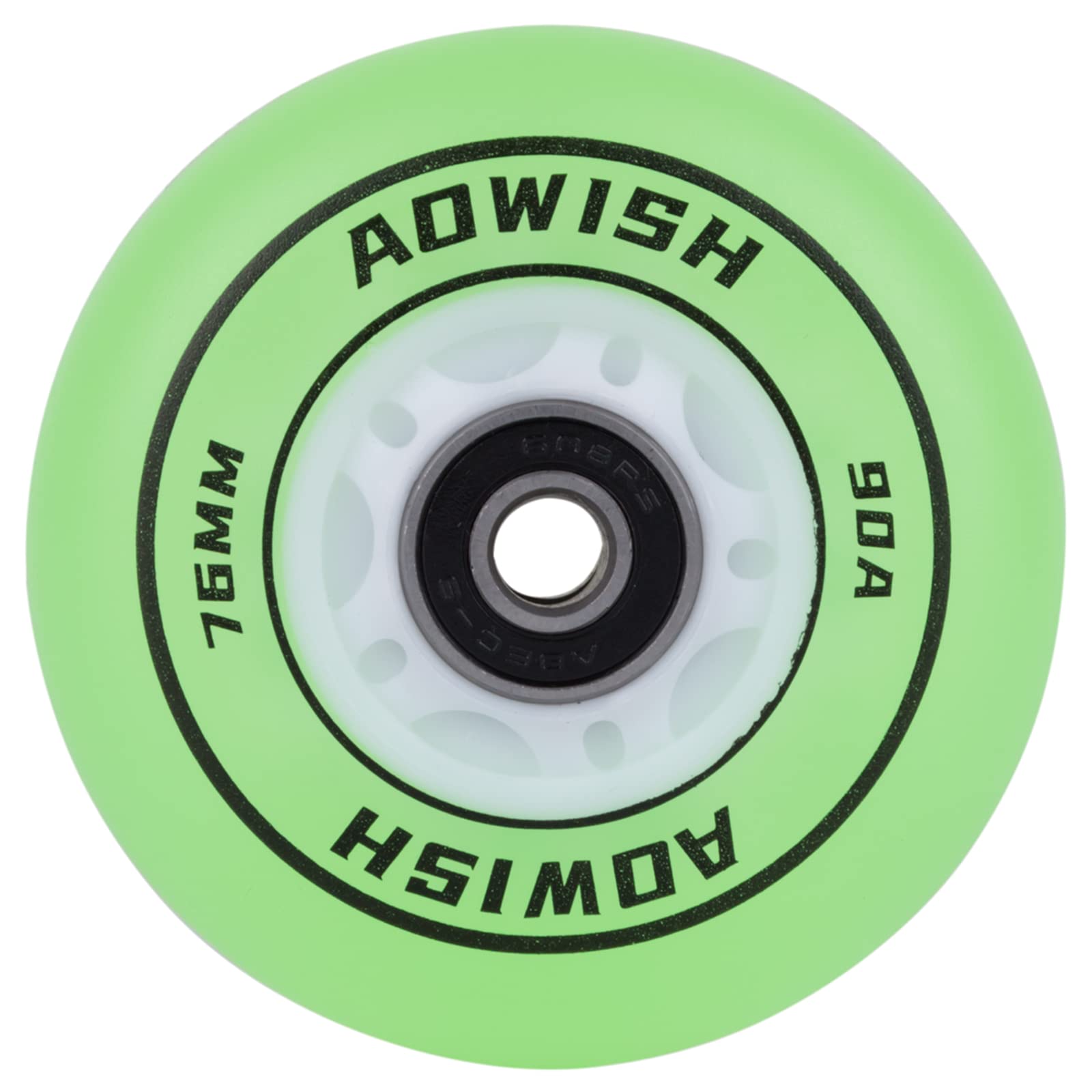 AOWISH 76mm Light Up Illuminating Rip Sticks Caster Board Wheels 90A LED Luminous Flash Waveboard Replacement Wheels w/Bearings ABEC-9 for 2 Wheel Pivoting Skateboard and More (2-Pack) (Blue)