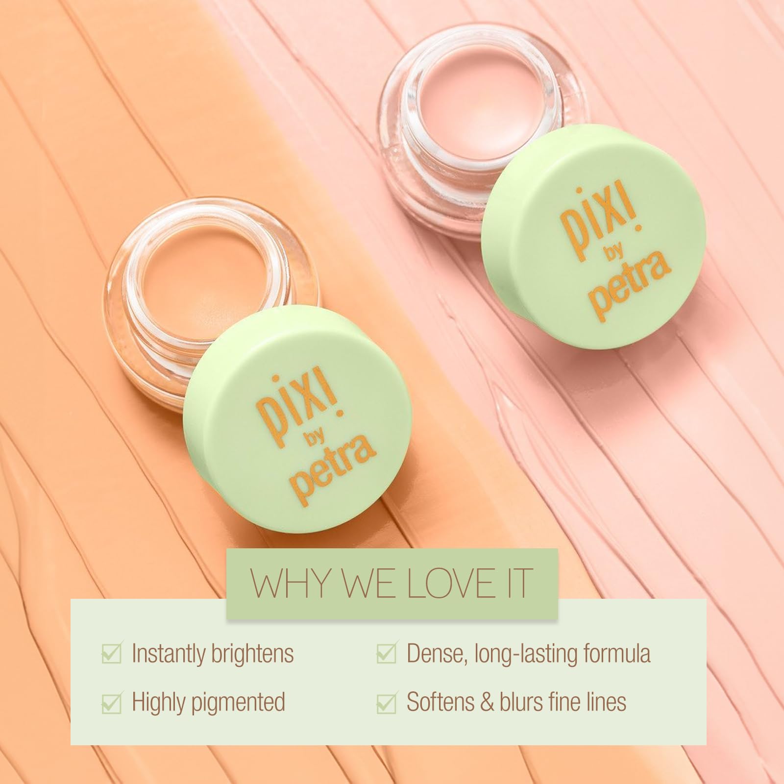 Pixi Correction Concentrate - Brightening Peach | Under Eye Colour Corrector | Illuminating Concealer For Under Eyes | 0.1 Fl Oz