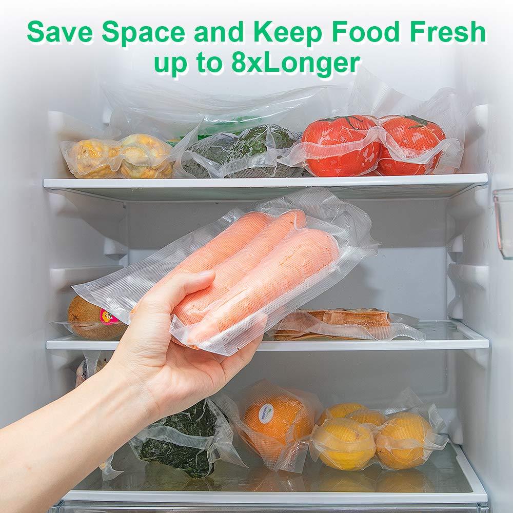 ATSAMFR 200 Pint Size 6x10Inch Vacuum Sealer Food Sealer Bags with BPA Free,Heavy Duty,Great for Vac Storage or Sous Vide Cooking