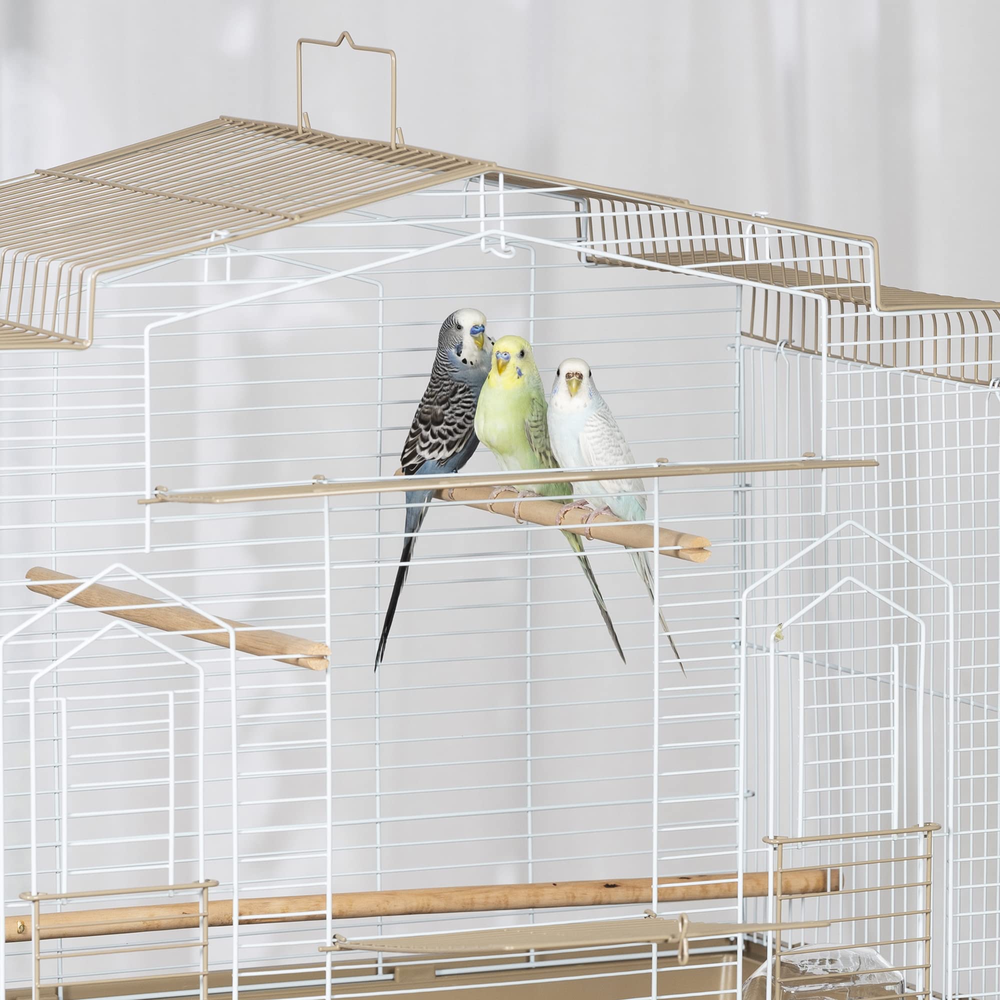 Prevue Pet Products SP50051 Barn Style Bird Cage, Brown/White