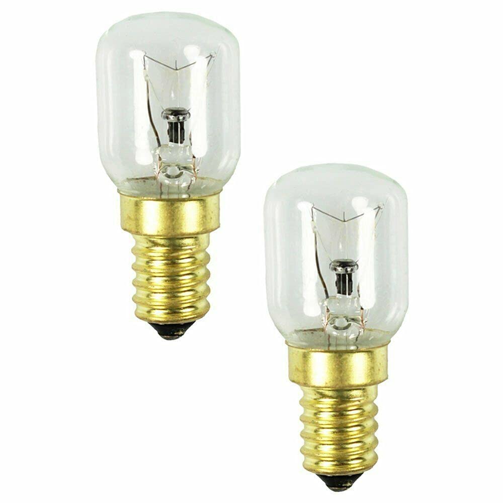 ATIN 2X Oven lamp up to 300 Degrees, Stove Light Bulb 25W, E14, SES, 230V, EEK = E
