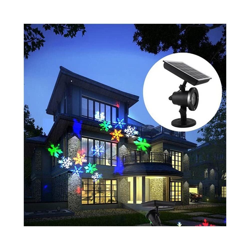Lovedfgh Christmas Snowflake Lights Solar LED Projector Outdoor Moving Snowflake Garden Lawn Lamp Waterproof Christmas Lights 11.10