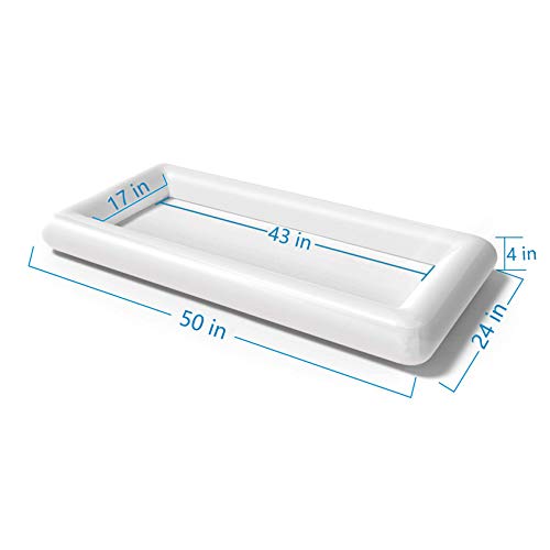 Kurala Inflatable Serving Bar Salad Ice Tray Food Drink Containers 4 PACK, Inflatable Party Cooler Blow Up Food Chiller, Inflatable Ice Bar