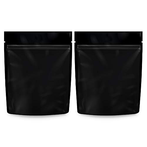 Loud Lock Mylar Bags Smell Proof 1 Gram All Black - 100 Count 4.125" X 3.35" 6mill Thickness - Packaging Bags - Mylar Bags For Food Storage - Resealable Bags - Smell Proof Bags - Dispensary Packaging