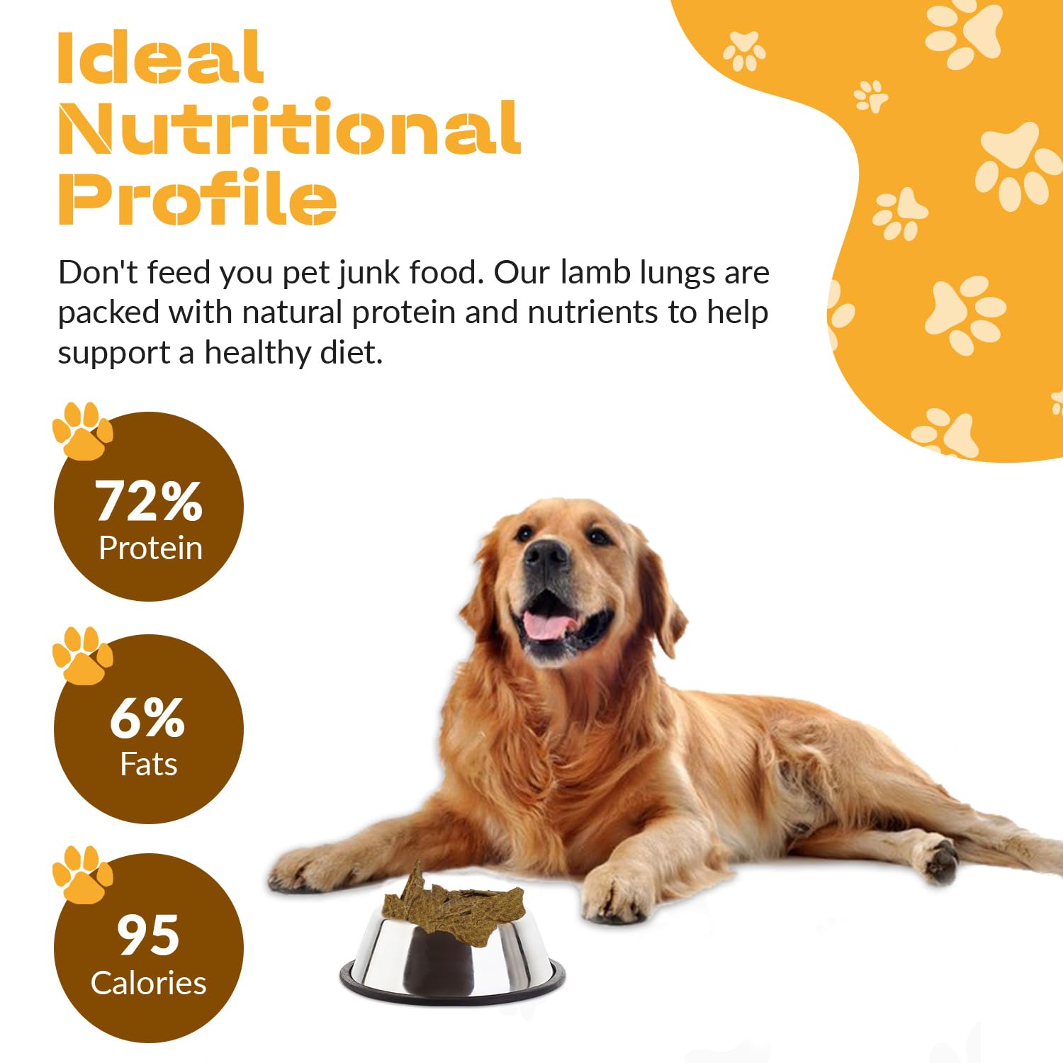 Dog Chits Lamb Lung Fillets Dog and Puppy Treats - Made in USA - Easy to Break - Slices - Random Shape - All Natural - Great for Training - High Protein - Low Fat - Large 10 oz. Bag