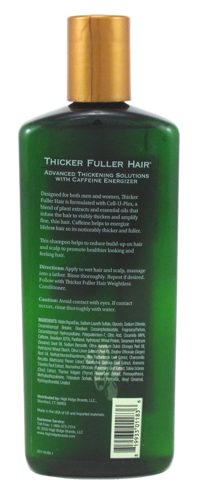 Thicker Fuller Hair Shampoo Revitalizing 12 Ounce (355ml) (Pack of 3)