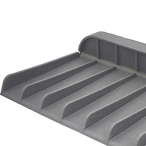 Kitchen Sink Splash Guard,Silicone Faucet Mat for Kitchen Sink,Sink Draining Pad Behind Faucet ,Drip Protector for Kitchen for Kitchen Bathroom Farmhouse (Gray)