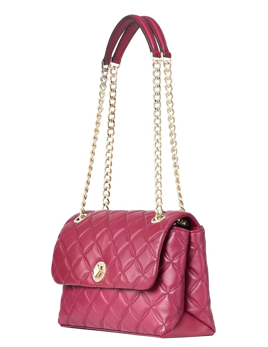 KATE SPADE NATALIA MEDIUM FLAP CROSSBODY SHOULDER BAG LEATHER IN BLACKBERRY PRESERVES