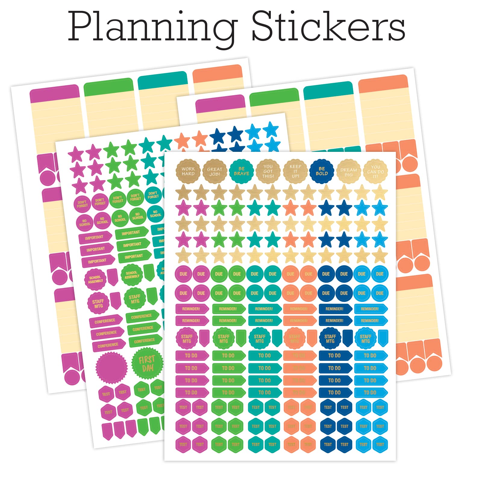 Aug 2023-Jul 2024 Deluxe Teacher Lesson Planner Notebook 8.5x11 Daily Weekly Monthly Organizers - Includes 7 Periods, Pocket Folder, Dated Calendar, Page Tabs, Bookmark, and Planning Stickers