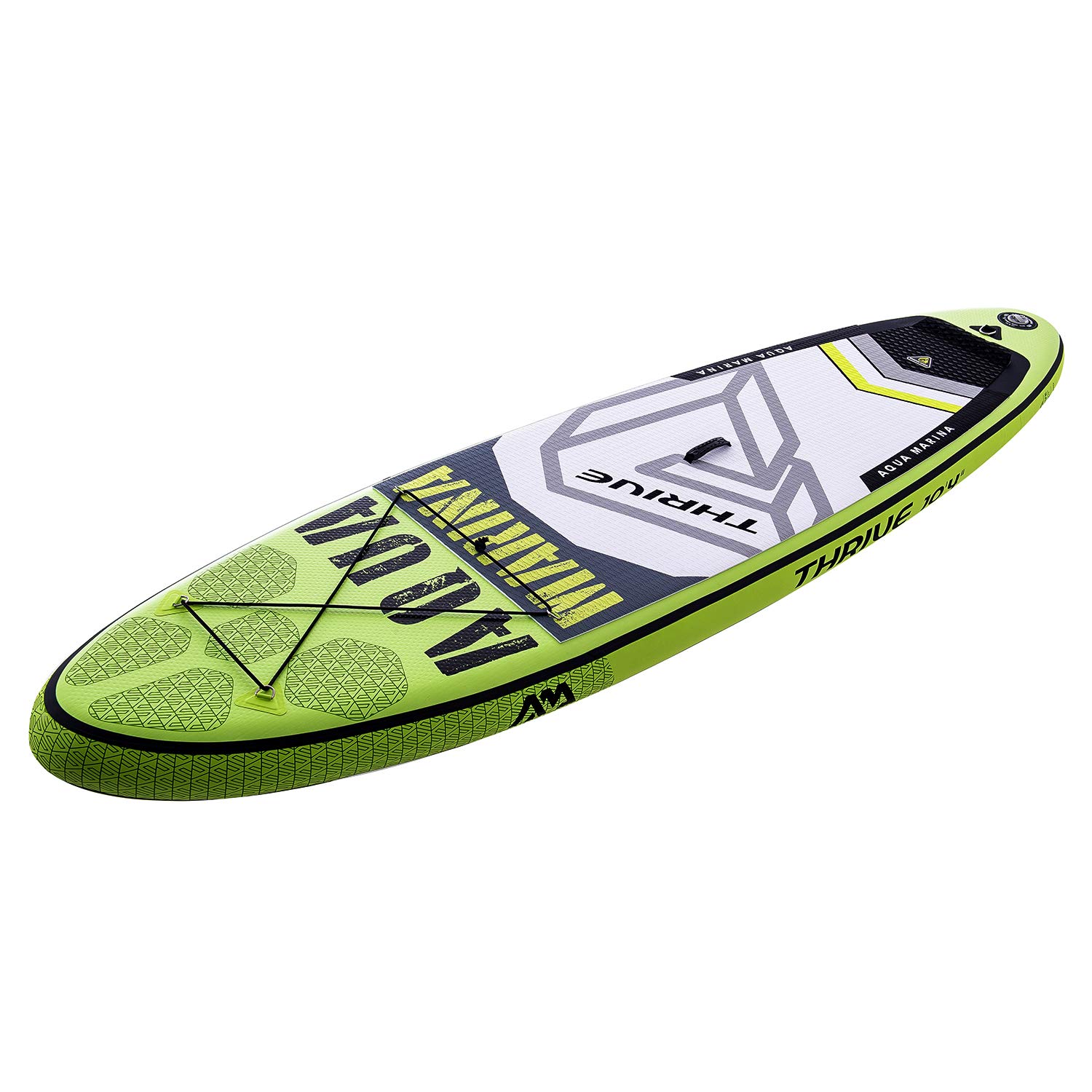 Aqua Marina Thrive Inflatable Stand Up Paddle Board 10’4” (6" Thick) | Includes Double Action Pump, MAGIC Backpack, Slide-in Center Fin, Sports III Paddle, Safety Leash