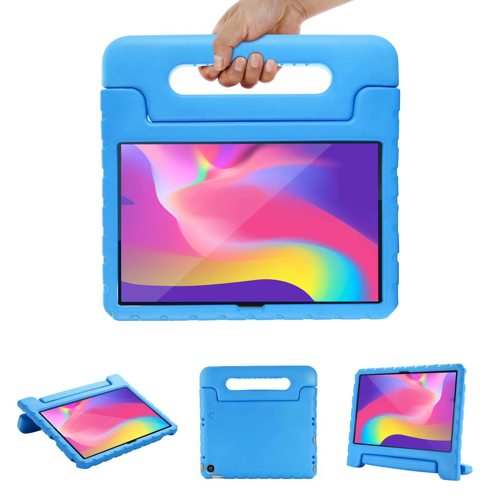 Bowosen Lenovo Tab M10 Plus 3rd Gen Case, Multi-Angle Conversion Kids Tablet Case, for Lenovo Tab M10 Plus 3 gen (2022 Release) 10.6 Inch Lightweight Shockproof Cover (Blue)
