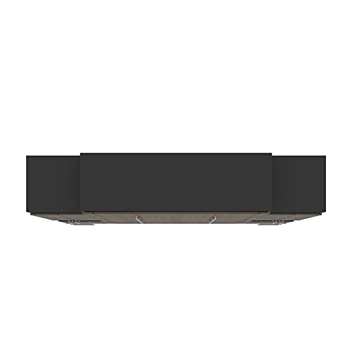 Atlin Designs 104" Queen Murphy Bed with 2 Storage Cabinets in Bark Gray