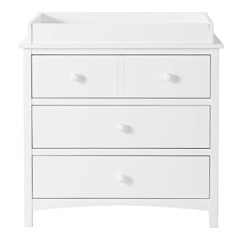 Oxford Baby Changing Topper for Castle Hill 3-Drawer Dresser, Barn White
