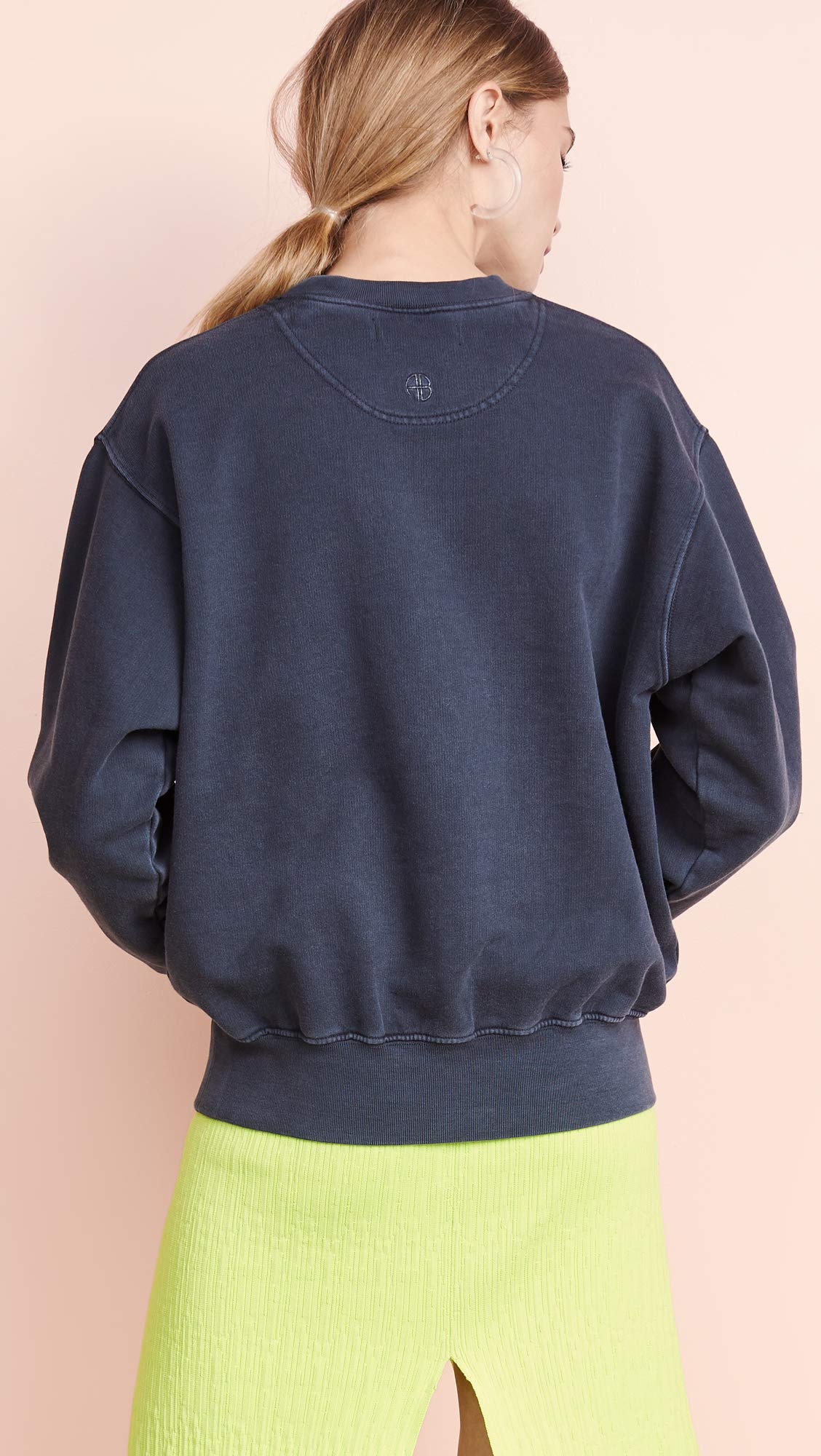 ANINE BING Women's City Love Sweatshirt, Charcoal, Grey, Graphic, XS