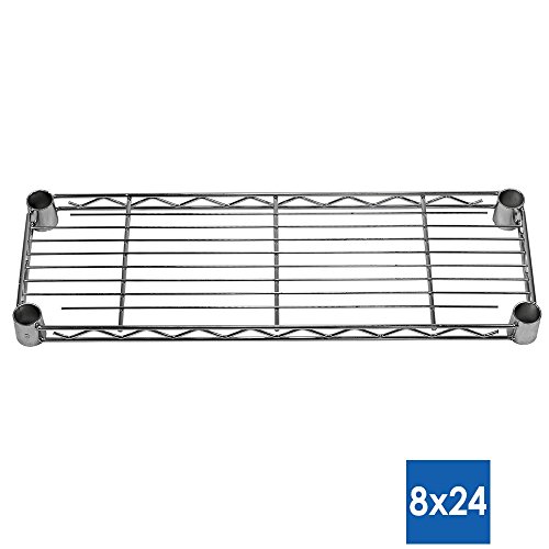 Shelving Inc. 8" d x 24" w x 54" h Chrome Wire Shelving with 4 Shelves