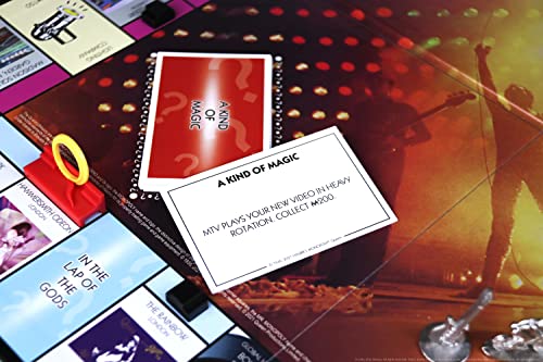 Monopoly Queen | Collectible Monopoly Game Featuring British Rock and Roll Band | Custom Game Board Featuring Familiar Artwork, Arenas, and More