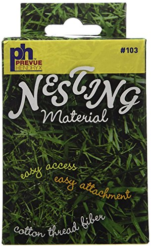 Prevue Pet Products Finch Covered Twig Birds Nest, 4-Inch, Plus a Box of Cotton Thread Fibers Bird Nesting Material
