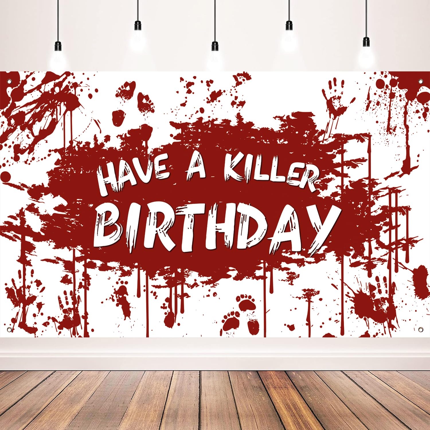 AUSHENKE Have a Killer Birthday Party Decorations Halloween Horror Birthday Banner Backdrop for Have a Killer Party Decorations, 71x43 inch