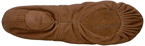 Bloch Women's Pump Split Sole Canvas Ballet Shoe/Slipper Dance, Cocoa, 6.5
