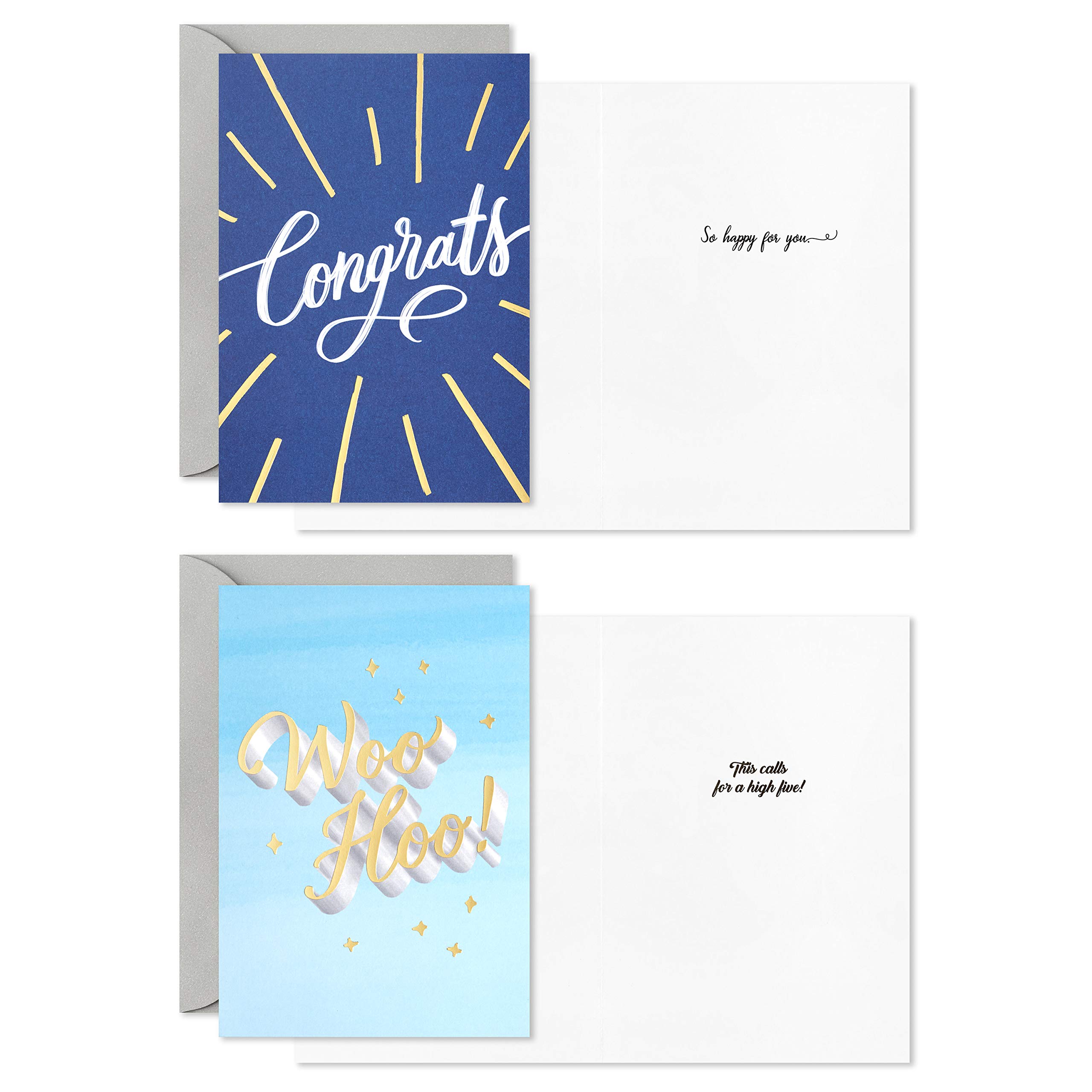 Hallmark Congratulations Cards Assortment, Bravo (Boxed Set of 12 Cards with Envelopes) for Graduation, Promotion, Wedding, All Occasion