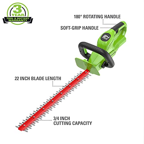 Greenworks 48V (2x24V) 19"Brushless Push Lawn Mower,2.0Ah Axial Blower (90 MPH/320),10"String Trimmer,22"Rotating Handle Hedge Trimmer,Combo Kit w/ (2) 4.0Ah Batteries, (1) 2.0Ah Battery & (2)Chargers