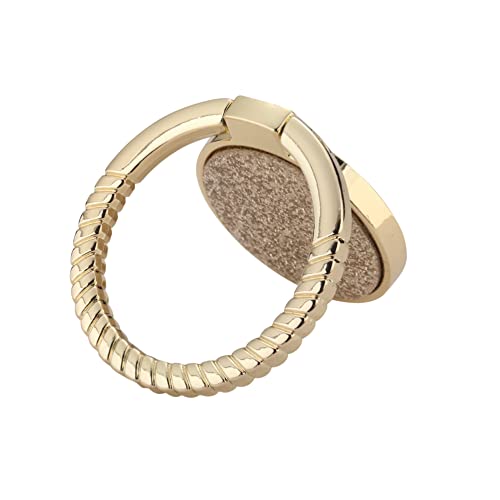 LAX Gadgets Cell Phone Ring Holder - Finger Ring for Phone Case Easy Back Grip, Stand, Holder for All Smartphones Including iPhone & Android Phone - Sparkle Gold