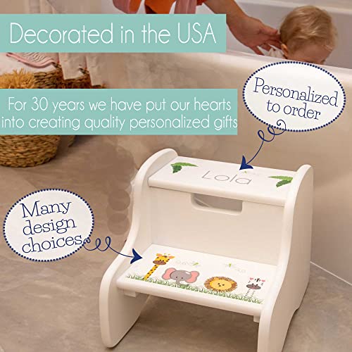 Personalized Girl Tribal Arrows White Two Step Stool