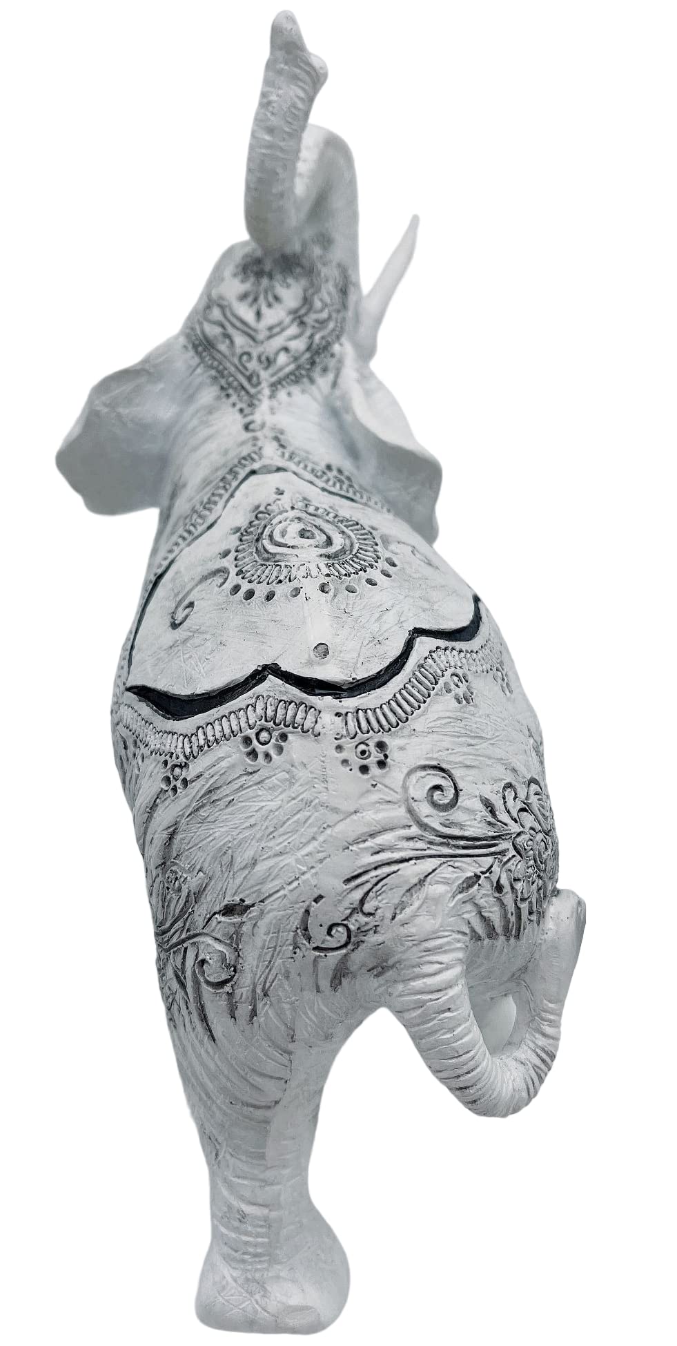 George S. Chen Imports Thai Collectible Statue Figurine Decoration (Trunk up-Thai Elephant, 88246white)