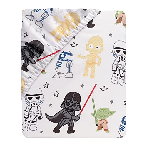 Lambs & Ivy Star Wars Classic Fitted Crib/Toddler Sheet - Yoda/Darth Vader