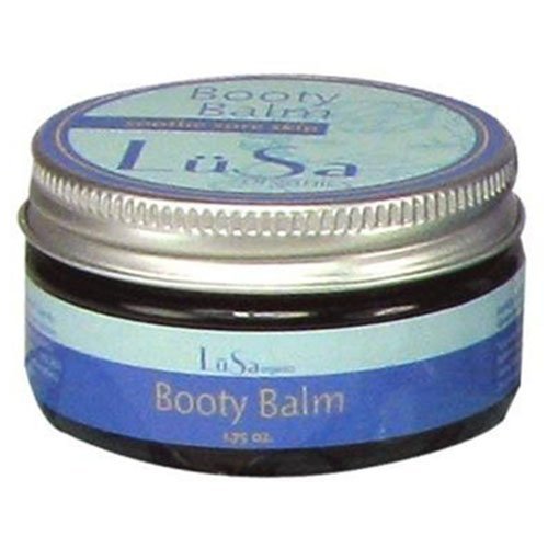 Lusa Organics Booty Balm - All Natural Organic Ingredients Soothe Sore Baby Bottoms Including Diaper Rash, Cuts, Scrapes, Sunburn, and Windburn - .8 Oz