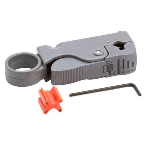 Wire Stripper Coaxial Cable Stripper Wire Cutter for RG-58, RG-59, RG-6, RG-8X, Mini-8 and LMR-240 Coax Cables – Adjustable Coax Stripping Tool