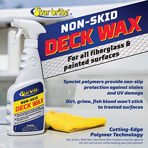 STAR BRITE Non-Skid Deck Wax Spray - Non-Slip Protection From Stains & UV Damage - 16 OZ (097316)