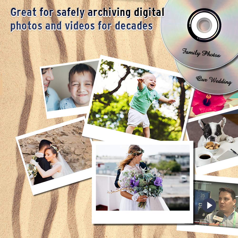 PlexDisc DVD-R 4.7GB 16x Branded Logo Recordable Media Disc - 100 Disc (No Container) FFP, Writable Blank DVDs for Movies, Music, Data Files - Blank DVD Discs 100 Pack