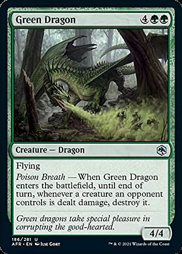 Magic: the Gathering - Green Dragon (186) - Foil - Adventures in The Forgotten Realms