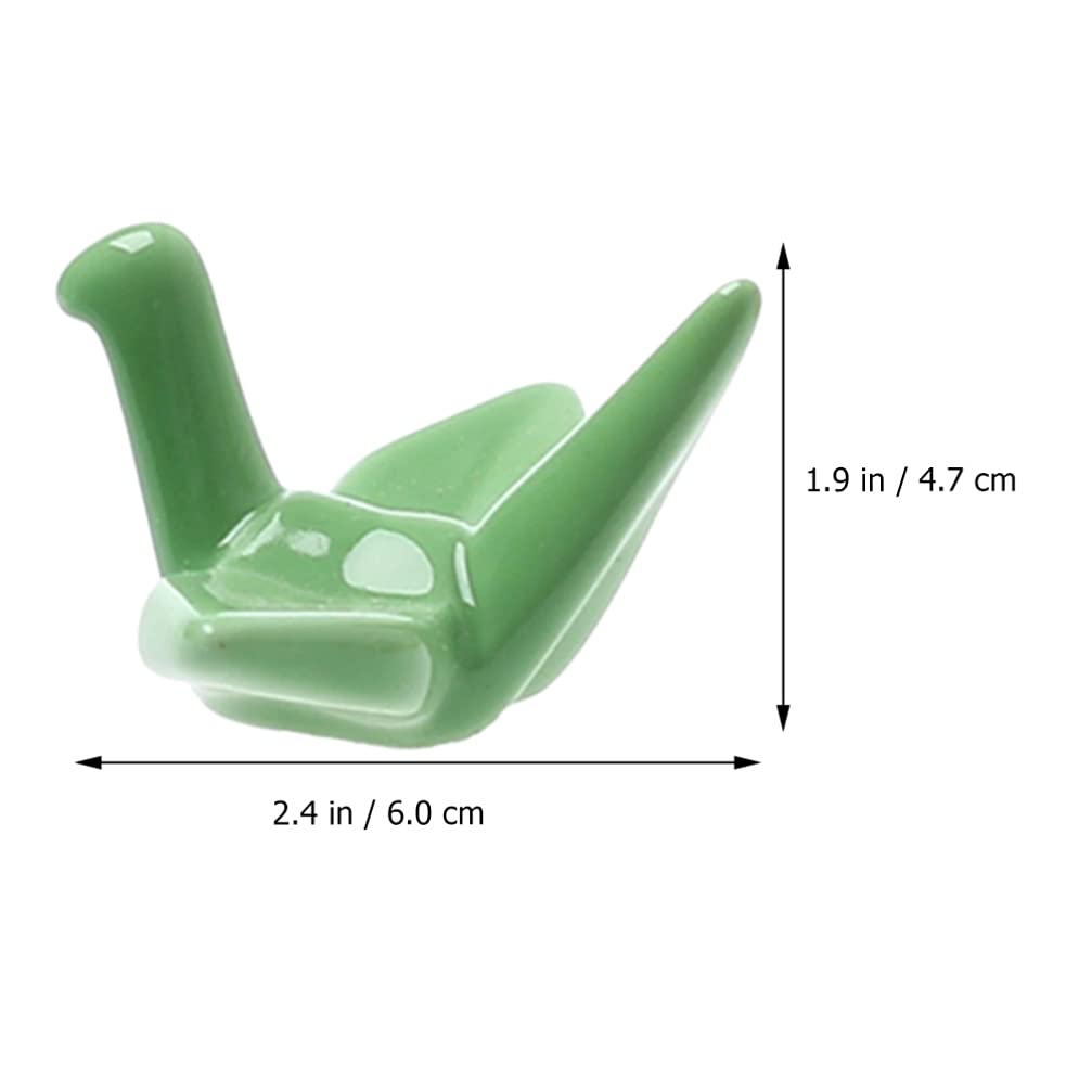 BESPORTBLE 6pcs Porcelain Chopstick Rest Ceramic Chopsticks Holder Origami Crane Chopsticks Stand Rest for Spoon Fork Tableware