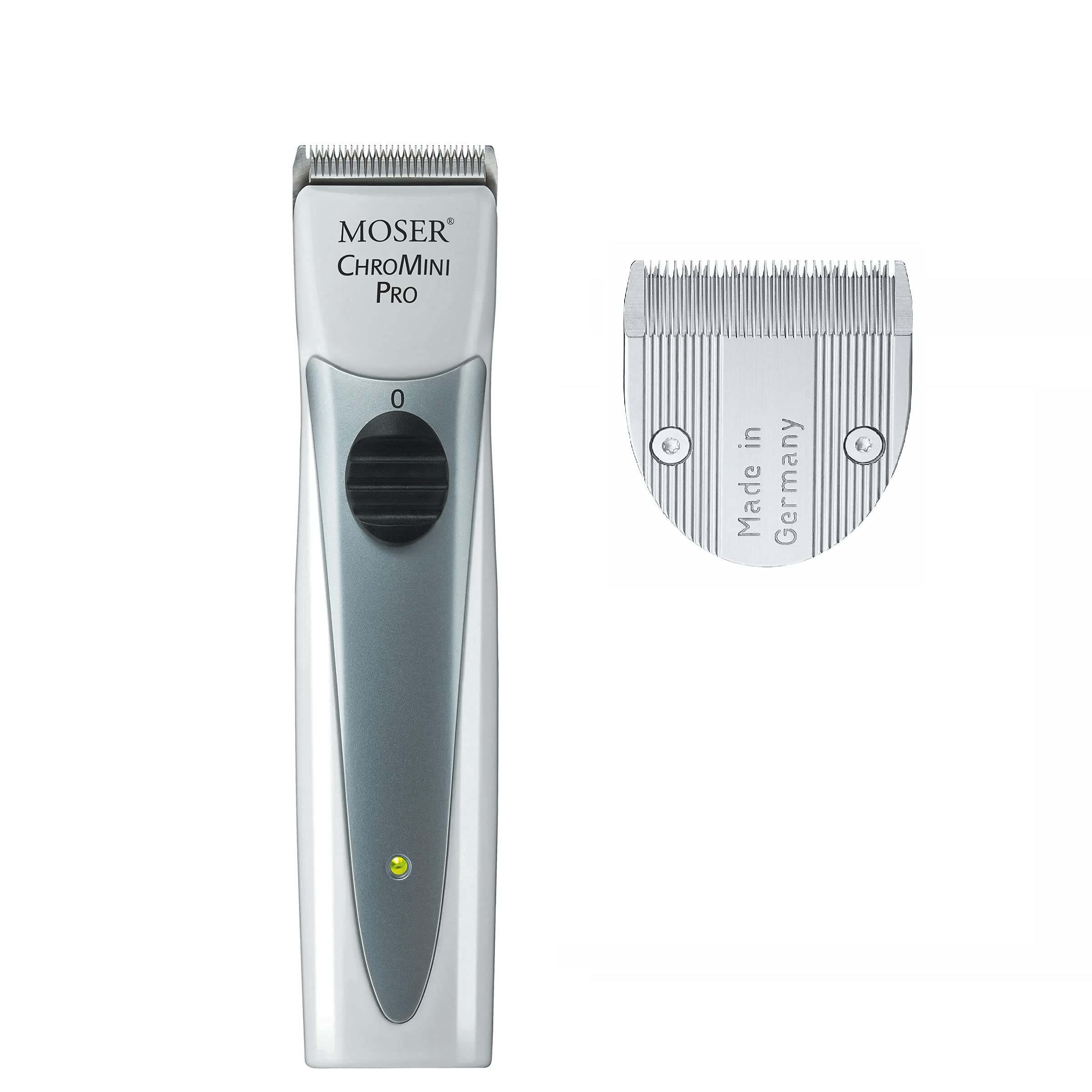 Moser Chrome Mini Cordless Trimmer, White