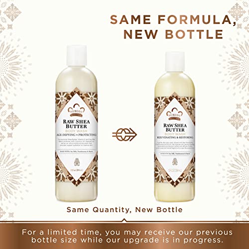 Nubian Heritage Body Wash Raw Shea Butter for Dry Skin Paraben Free Body Wash, 13 oz