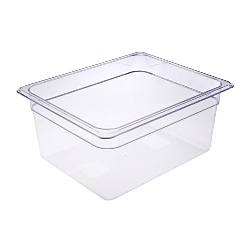 luston 6-Pack Plastic Food Pan, 1/2 Size 6" Deep,NSF, Commercial Food Pan, Catering Food Pan