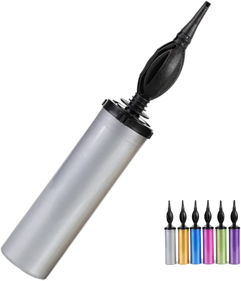 KONGCHAN Balloon Pump Hand Held,Sturdy Balloon Hand Manual Inflator Hand Pump suitable for balloon arch kit, helium balloons, foil & confetti Balloons Yoga Ball(Random Color)
