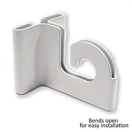 STORE FIXTURES DIRECT Extra Heavy Duty White Aluminum Drop Ceiling Hooks, One Piece Ceiling Grid Clips - 10 Pack