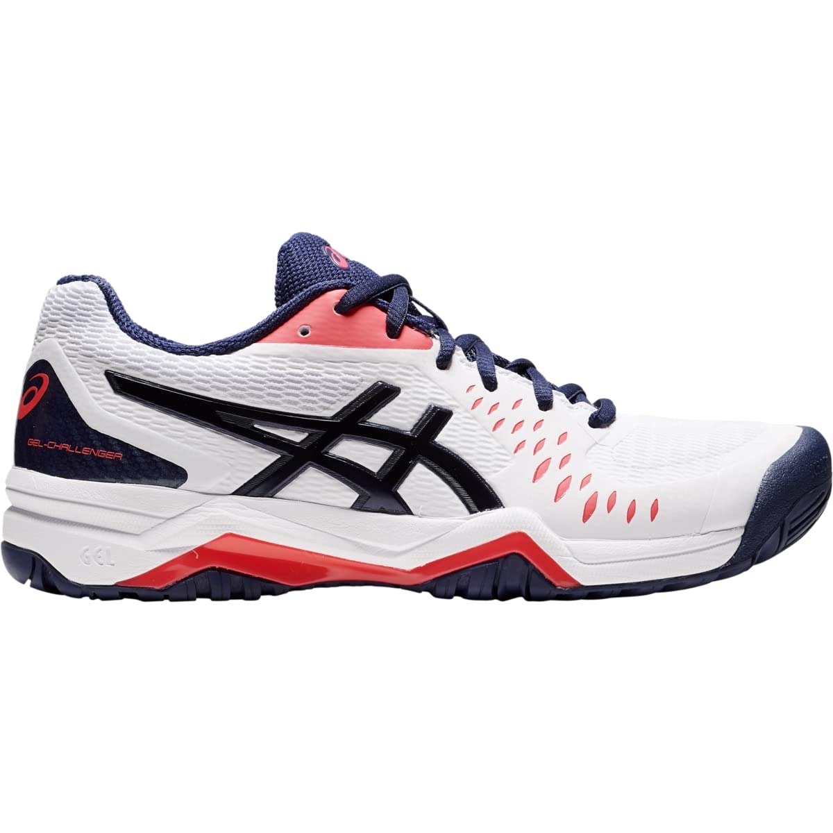 ASICS Women's Gel-Challenger 12 Tennis Shoes, 7, White/Techno Cyan