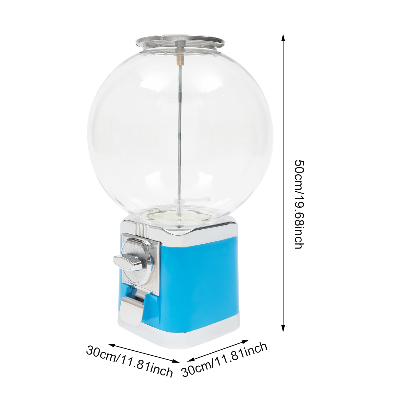 awolsrgiop Candy Dispenser Vending Machine, Candy Machine Gumball Machine Maker Big Bubble Candy Dispenser Machine Toy Vending Machine For Kids 1.26β Ball Bulk Vending Machines w/Key (Sky Blue)