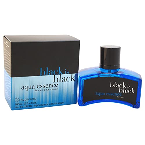 Nuparfums Group Black is Black Aqua Essence Eau de Toilette, 3.4 Ounce