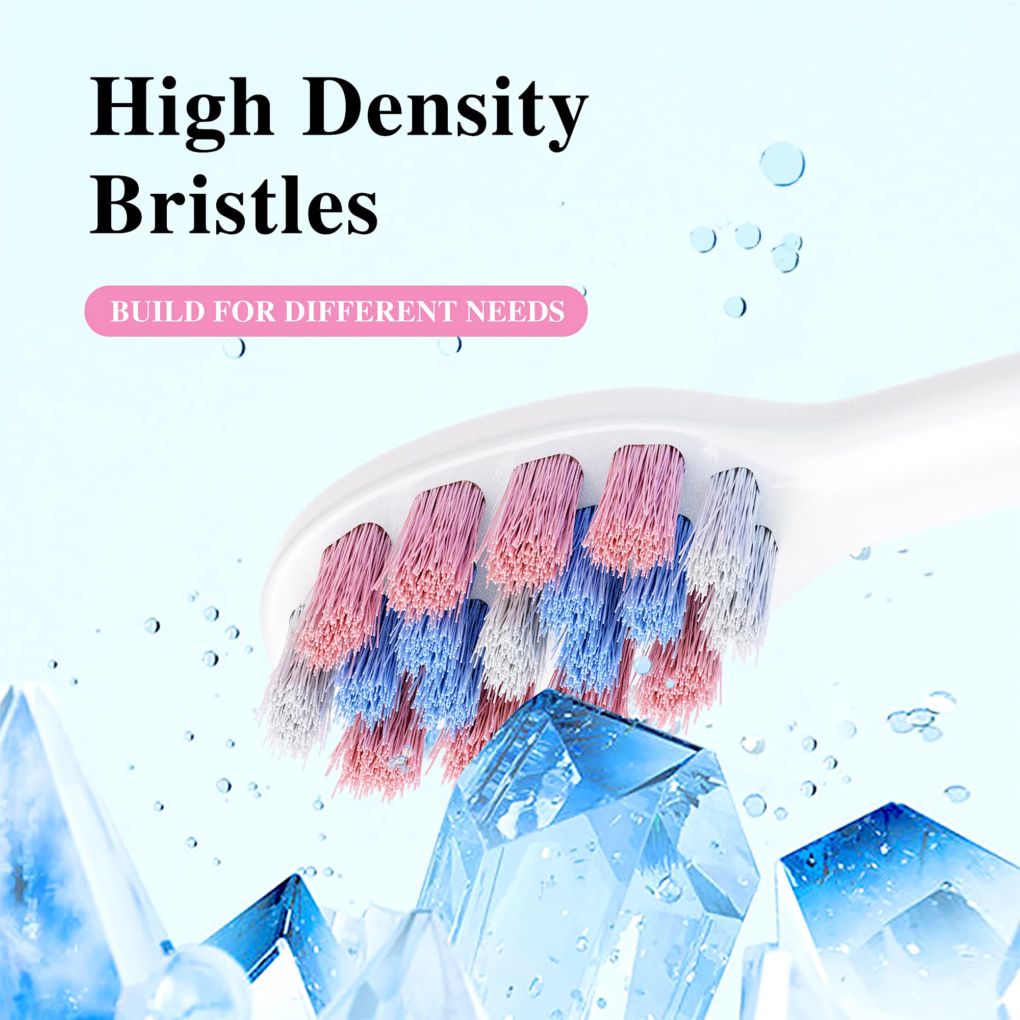 DYCROL Electric Toothbrush, IPX7 Waterproof, 9 High-Efficiency Brushing Modes, 4 Replacement Brush Heads, 2-Month Battery Life, Fast Charging, Gradient Pink