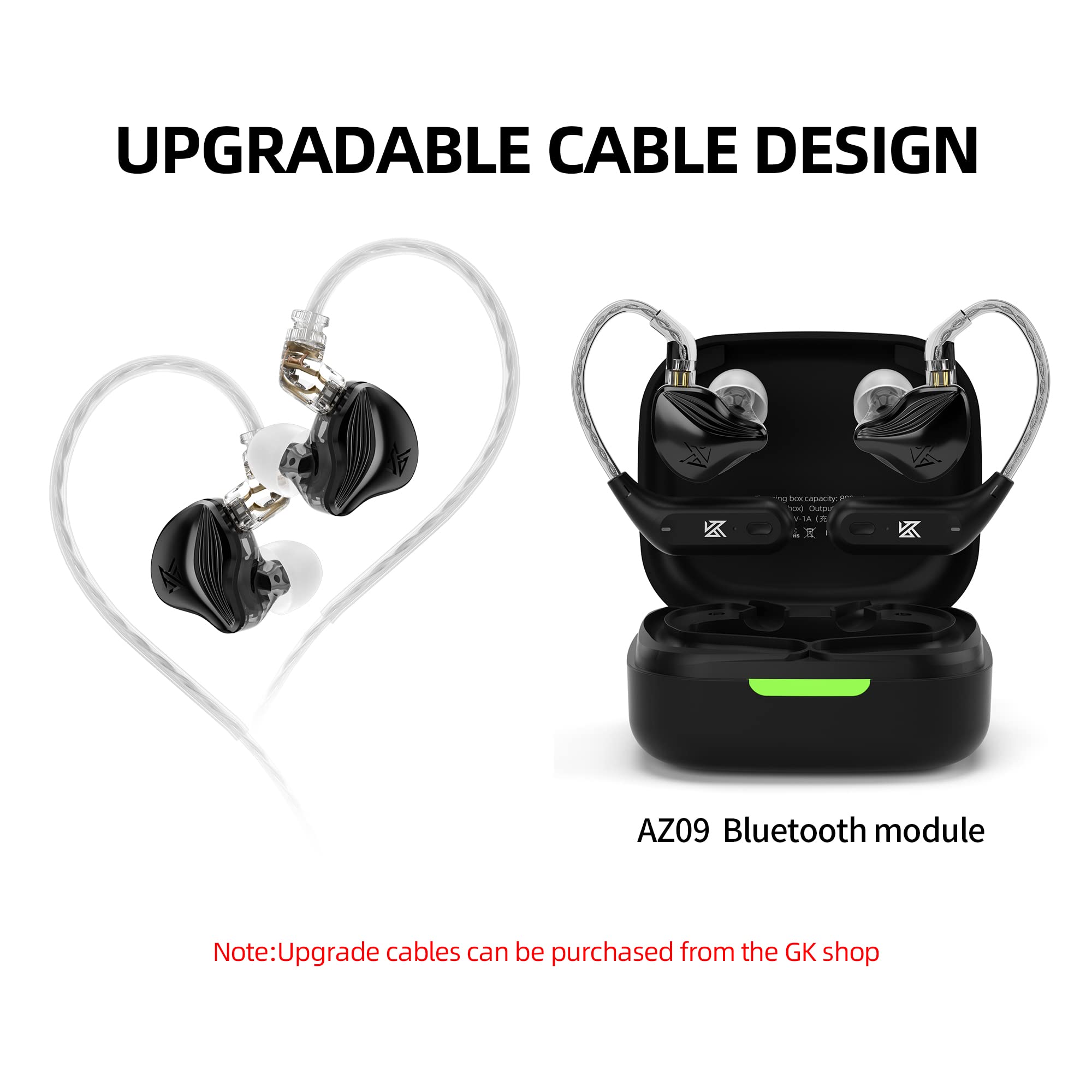 KZ ZEX in Ear Earphones, Electrostatic Wired HiFi Earbuds, KZ Low Voltage Electrostatic Dual Magnetic Dynamic Unit Noise Cancelling Headphones(Black Mic)