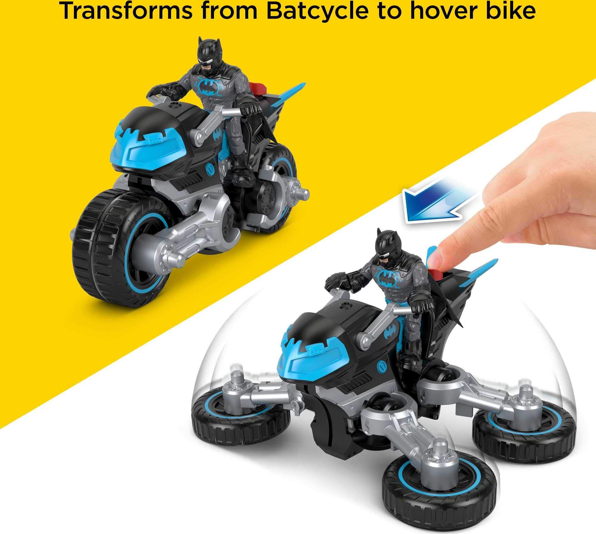 Fisher-Price Imaginext DC Super Friends Batman Toy Bat-Tech Batcycle Vehicle & Figure Set for Preschool Pretend Play Kids Ages 3+ Years