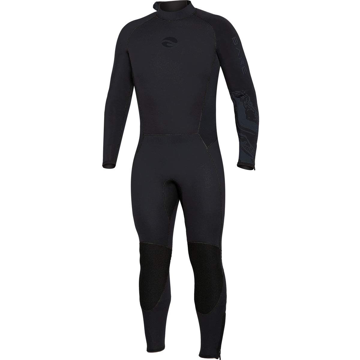BARE 7MM Men's Velocity Ultra Wetsuit | Unique Omnired Material Woven into The Torso for Added Warmth| High Performance Full Stretch Neoprene | Comfortable | Great for Scuba Diving | Black 2XLS