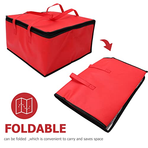 Luxshiny Food Insulation Delivery Bag Thermal Sea Food Pizza Bag Grocery Tote Insulation Bag Cooler Bag Large Capacity Reusable Warmer Bag for Restaurant Catering